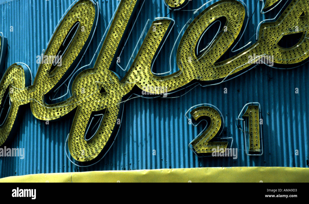 Blue sign with gold letters hi-res stock photography and images - Alamy