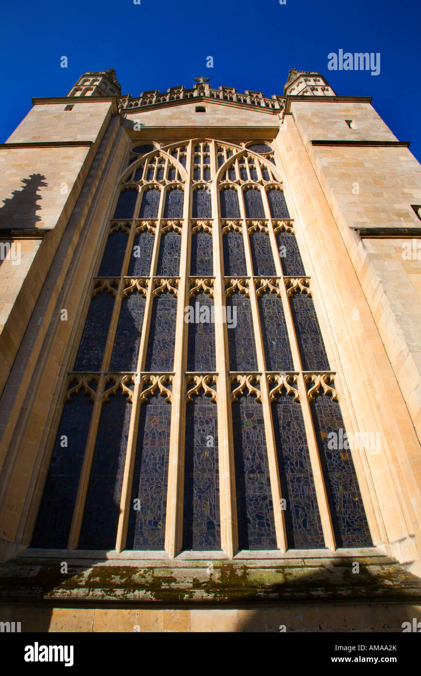 East Window at Bath Abbey Bath Somerset England Stock Photo - Alamy