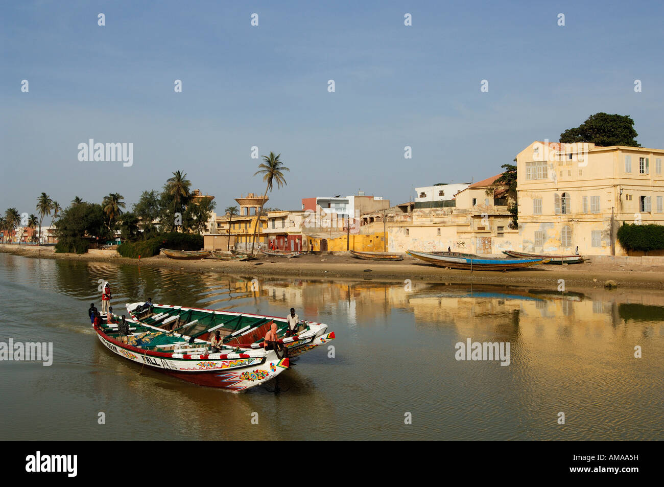 Senegal, Saint Louis Region, Saint Louis, Pont Faidherbe over Senegal ...