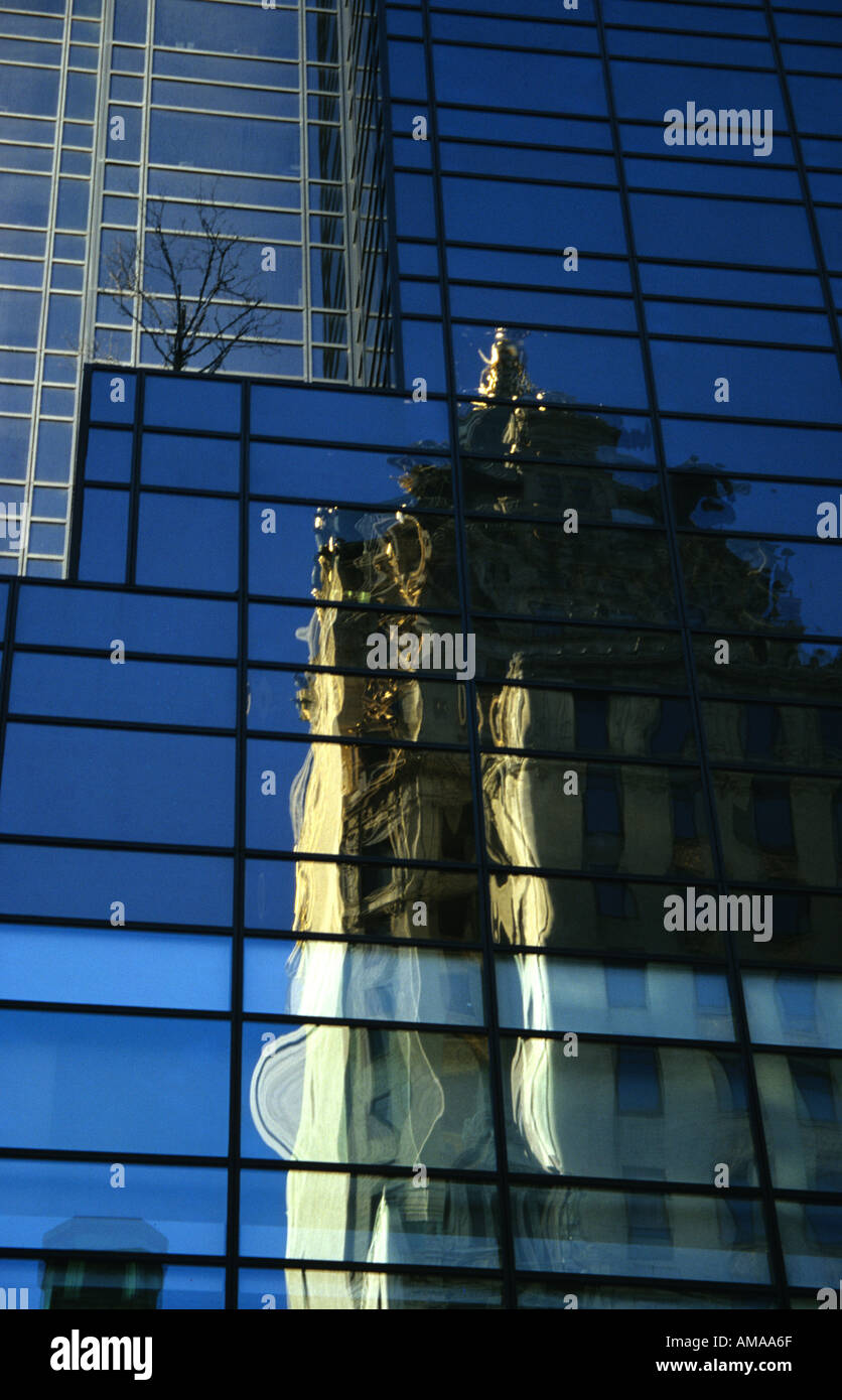 Reflection in New York City Building Stock Photo - Alamy