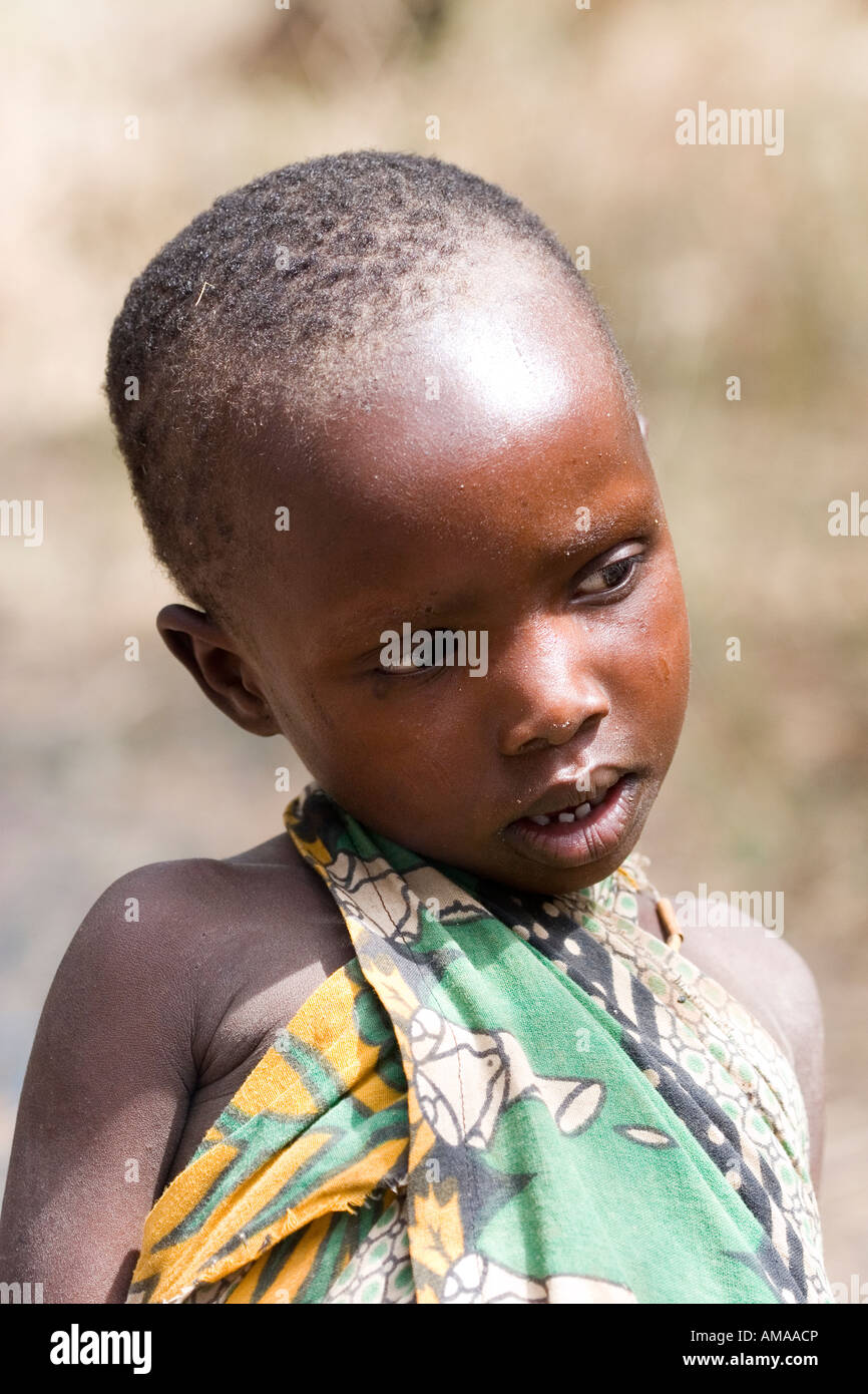 hadzabe tribe child portrait Stock Photo - Alamy