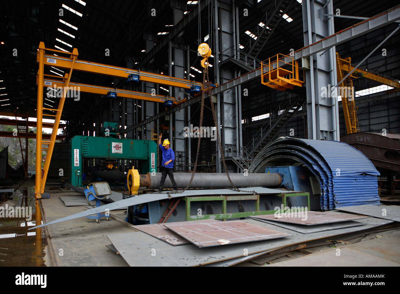 Shipbuilding Pha Rung Ship Yard North Vietnam Asia Stock Photo - Alamy