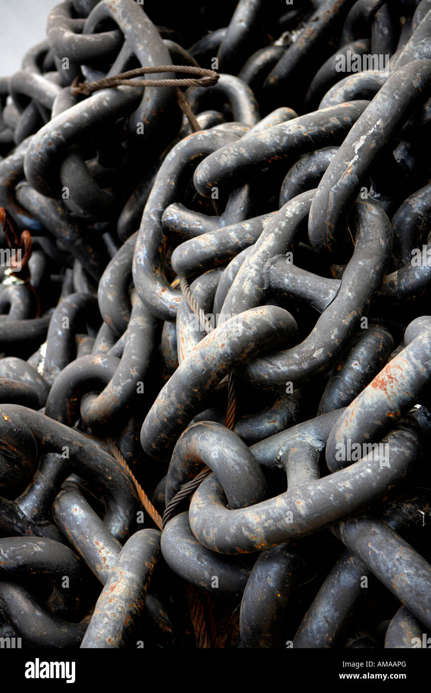 Ship s Anchor Chain Shipbuilding Ha Long Ship Yard North Vietnam Asia ...