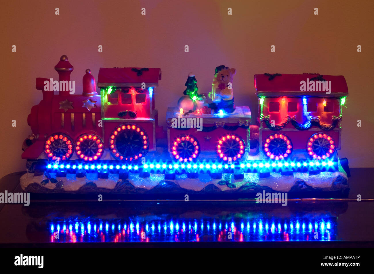 Christmas Train Decoration Stock Photo - Alamy