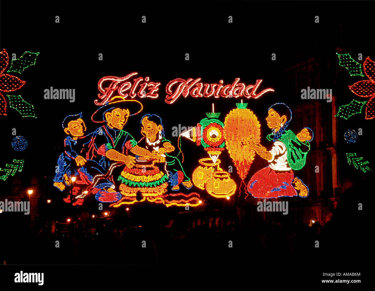 Christmas Navidad Mexico nigth New Year Año Nuevo Stock Photo - Alamy
