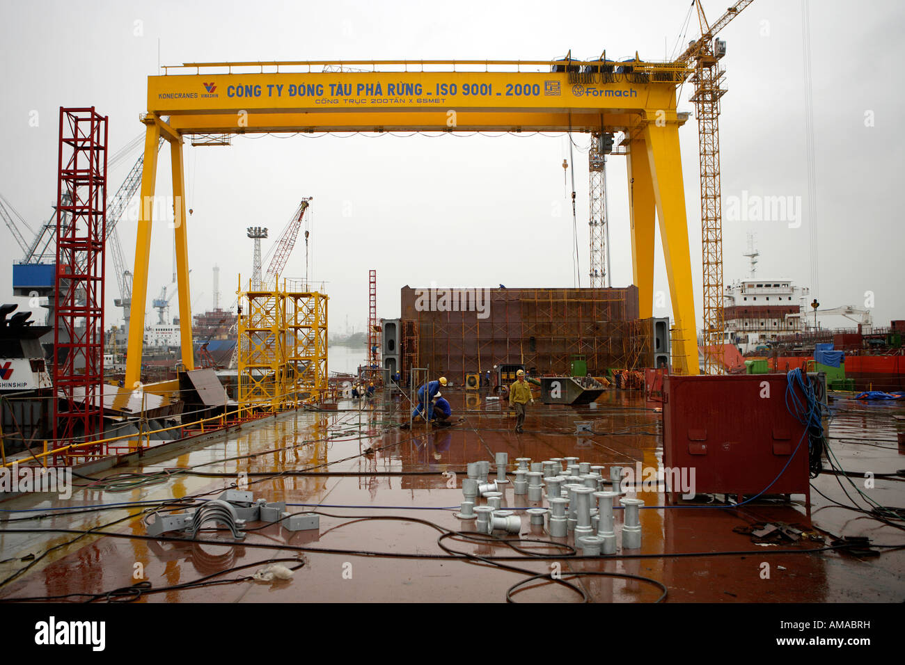 Shipbuilding Pha Rung Ship Yard North Vietnam Asia Stock Photo - Alamy