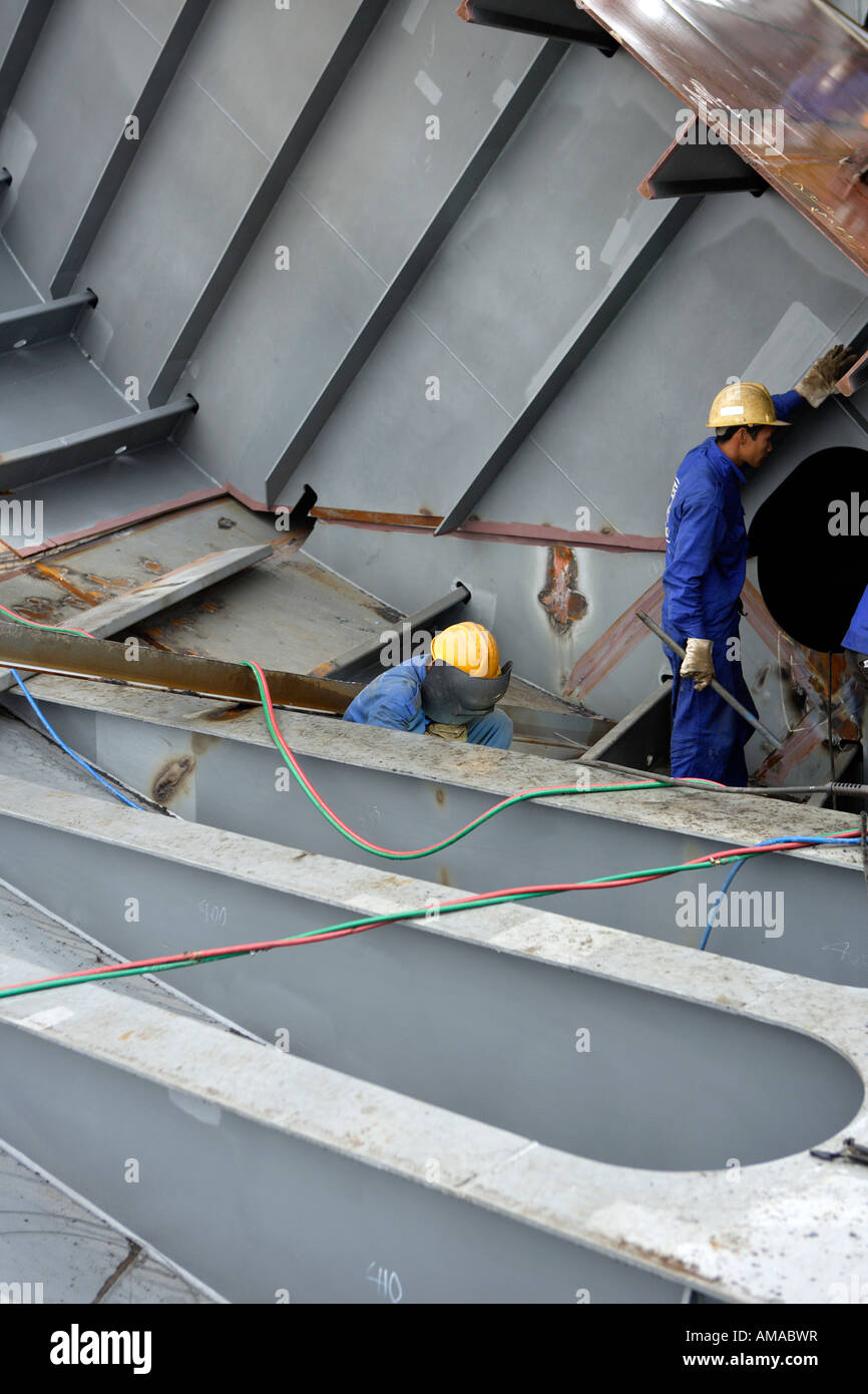 Shipbuilding Pha Rung Ship Yard North Vietnam Asia Stock Photo - Alamy