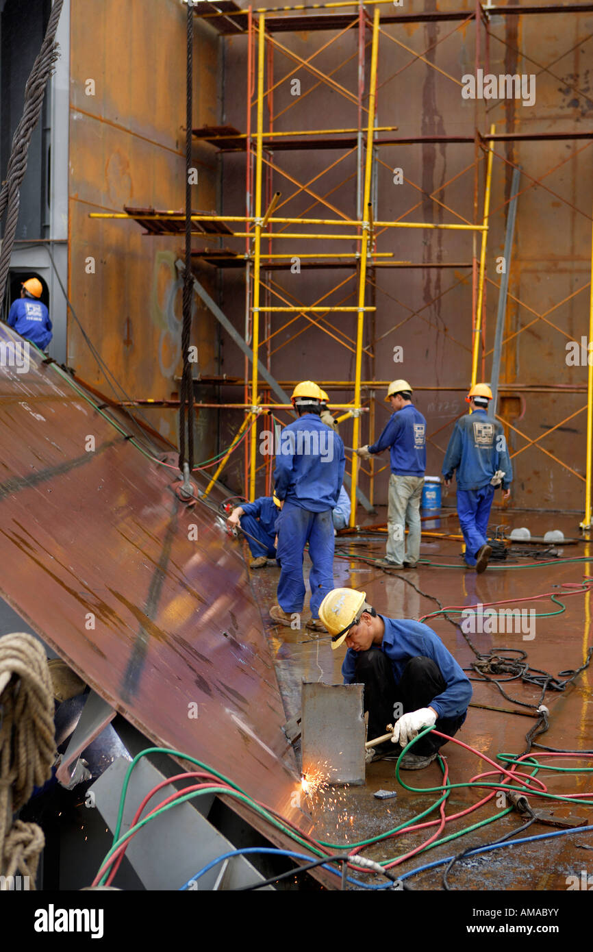 Shipbuilding Pha Rung Ship Yard North Vietnam Asia Stock Photo - Alamy
