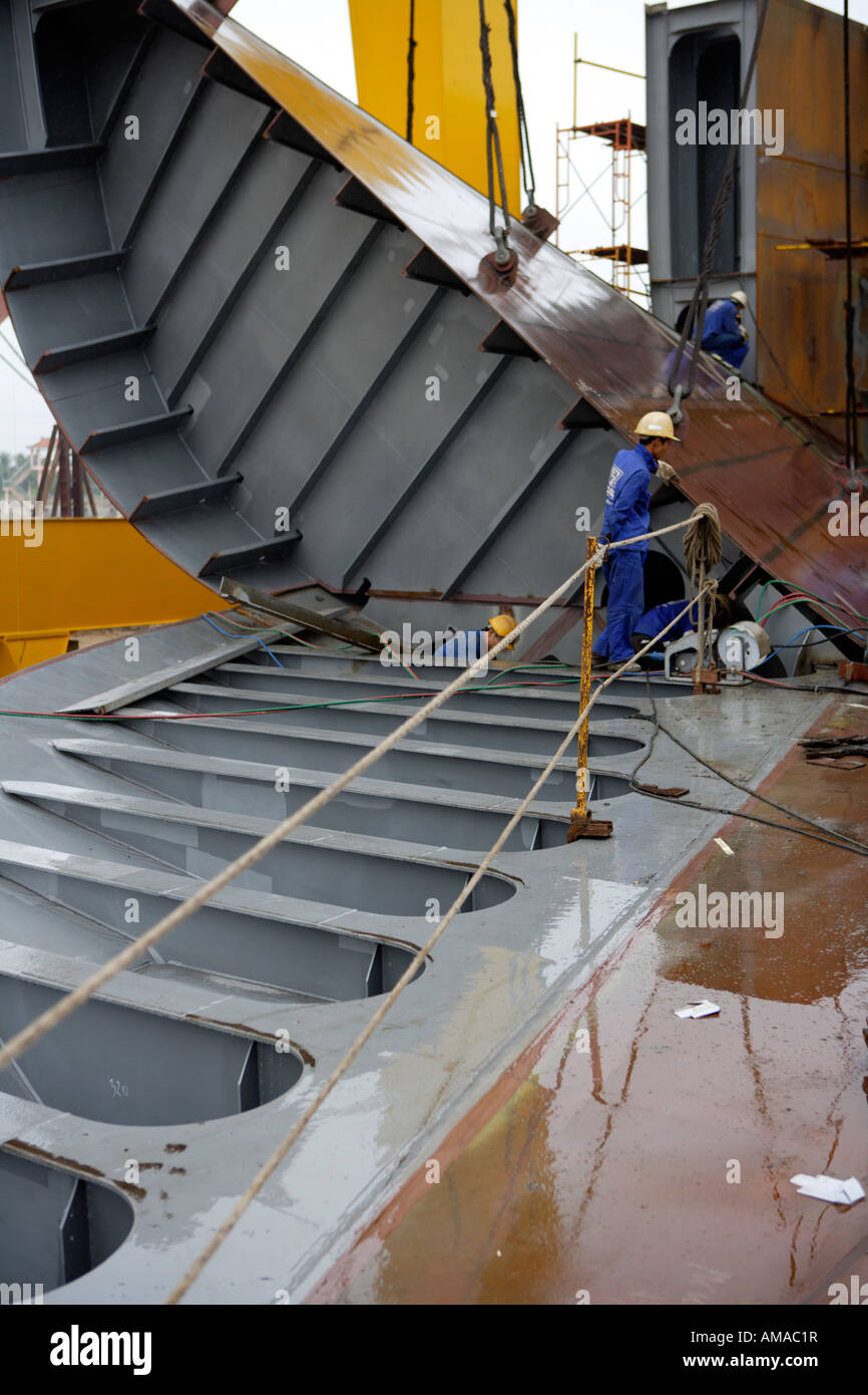 Shipbuilding Pha Rung Ship Yard North Vietnam Asia Stock Photo - Alamy