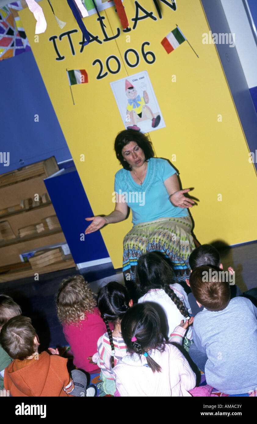 Italian class at a kindergarten Stock Photo - Alamy