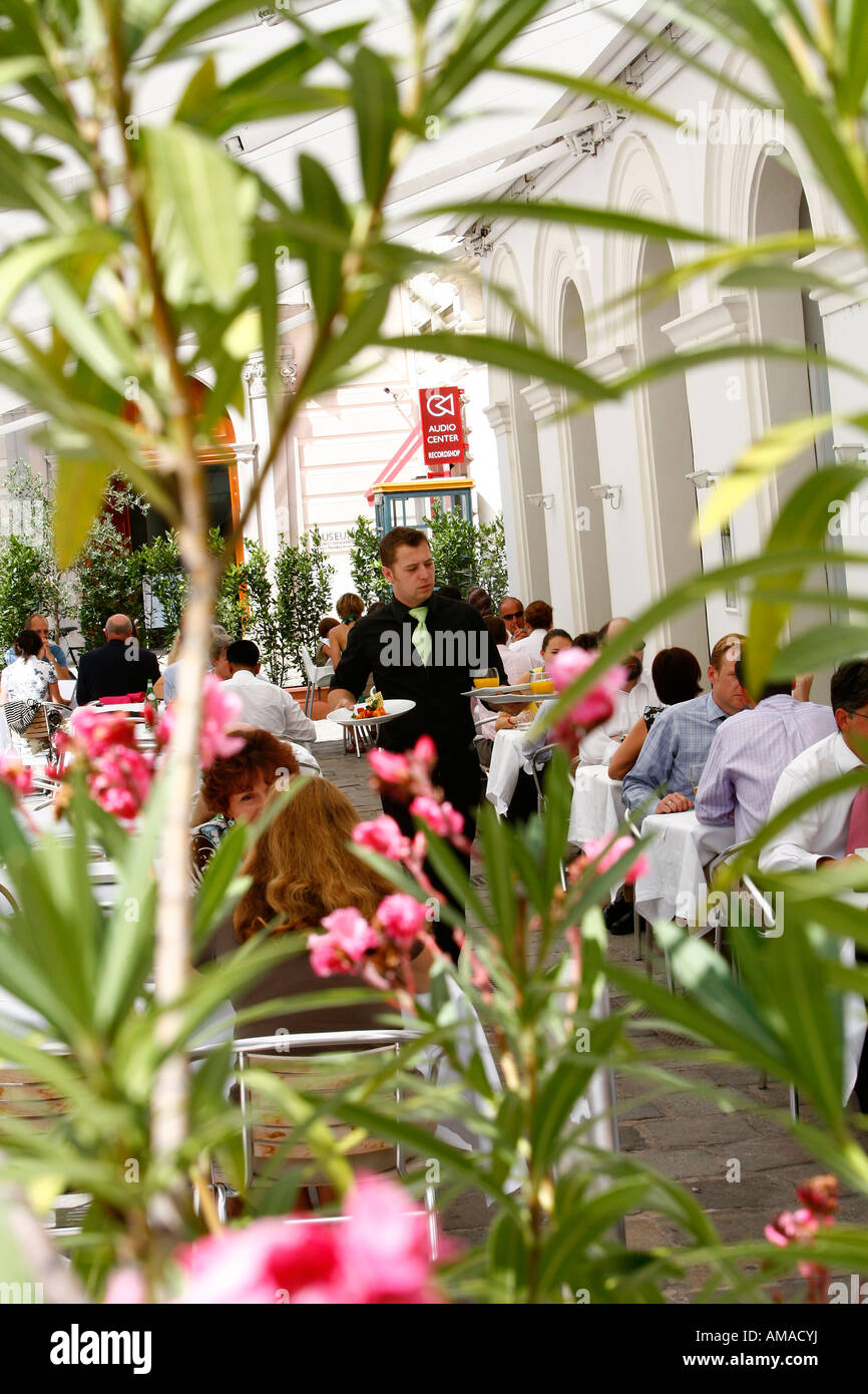 Aug 2008 - People sitting at the upmarket Ellas restaurant located at ...