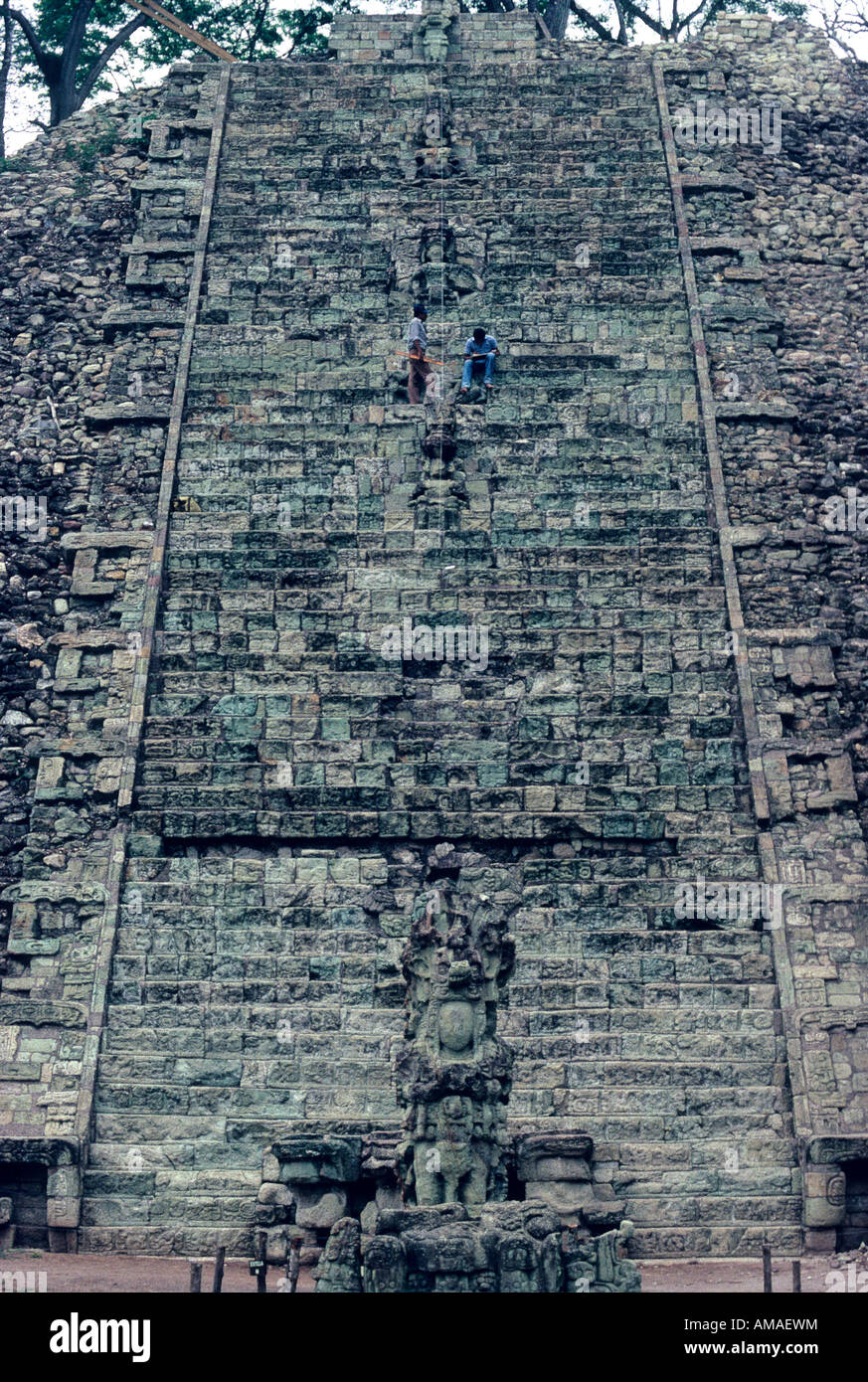 Maya, Copan, Honduras, Temple 26, Heiroglyphic Staircase Stock Photo ...