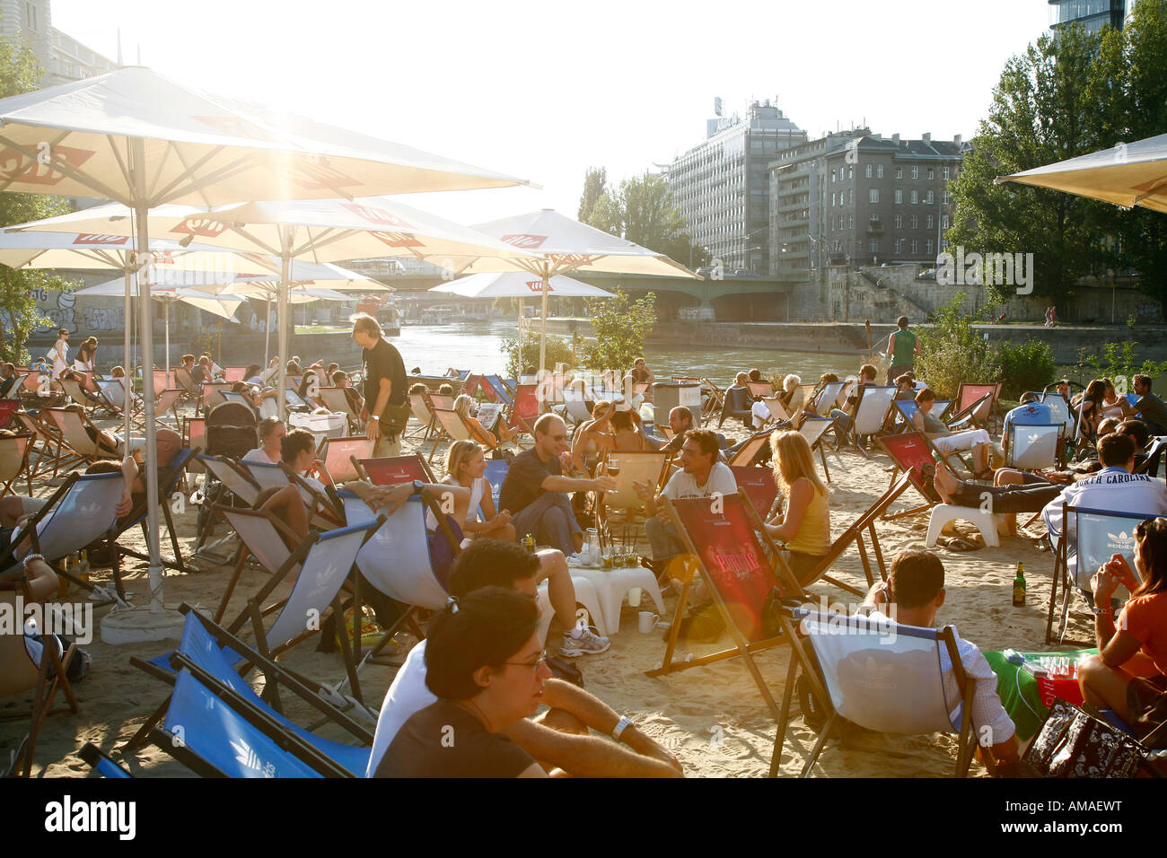 People At Beach Sunbathing At Danube High Resolution Stock Photography ...