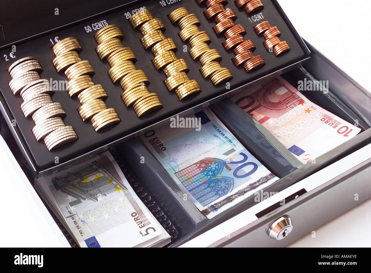 Euros notes stack side hi-res stock photography and images - Alamy