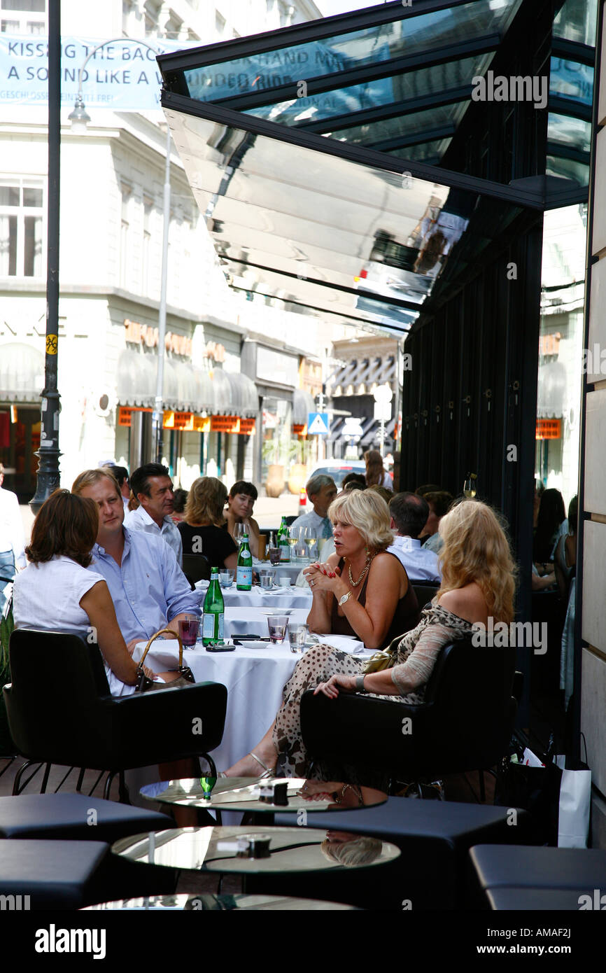 Aug 2008 - People sitting at the upmarket Fabio restaurant in the city ...