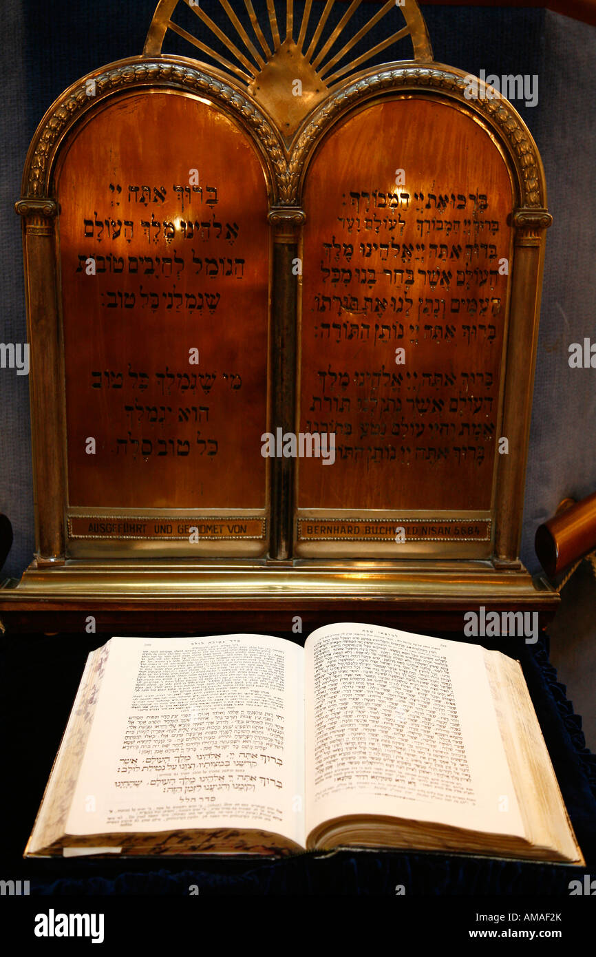 Aug 2008 - Bible book at the Stadttempel Synagogue Vienna Austria Stock ...