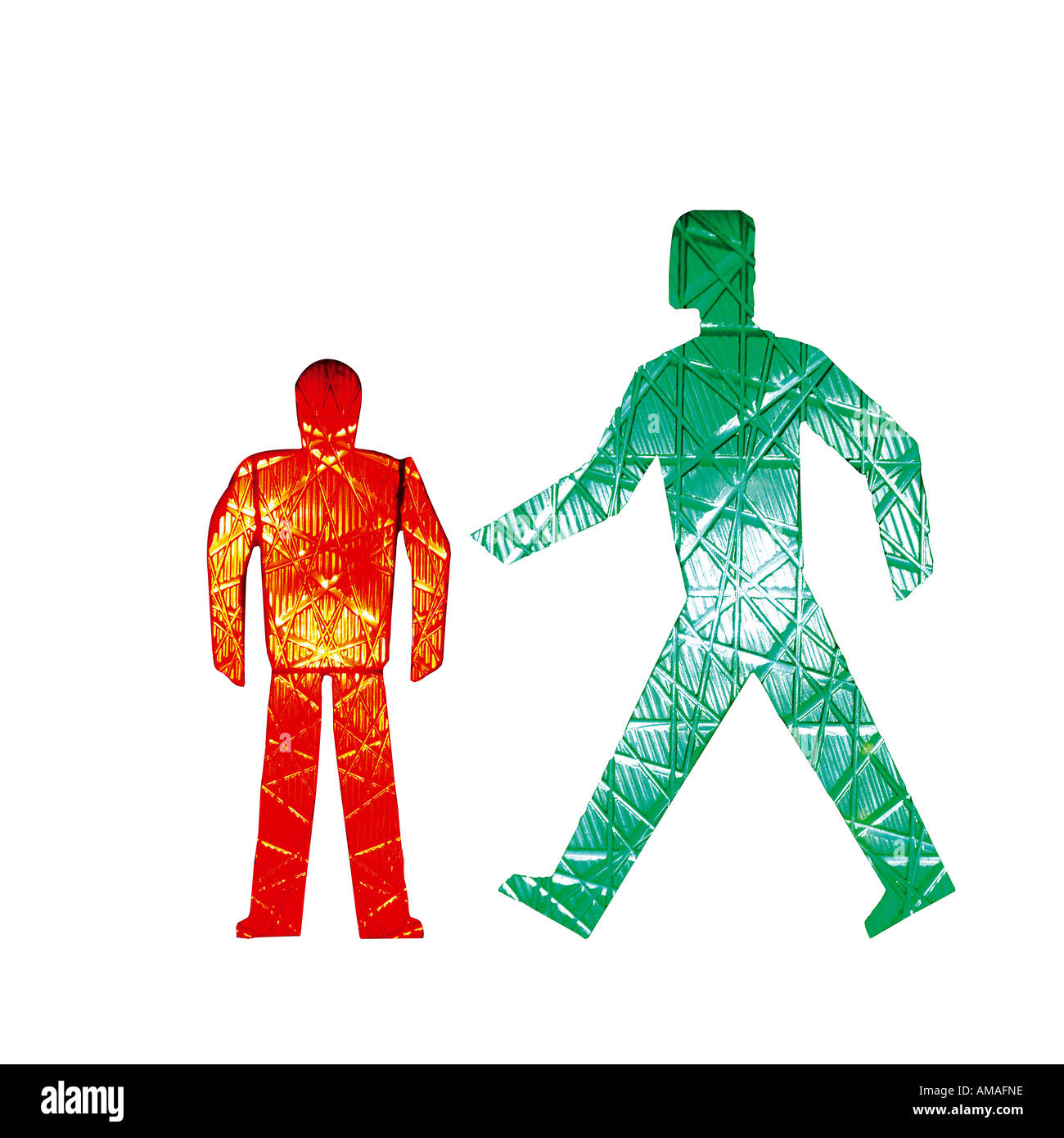 Crosswalk and do not cross signs Stock Photo - Alamy