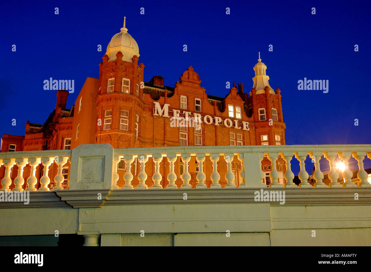 metropole hotel at night blackpool lancashire england uk europe Stock ...