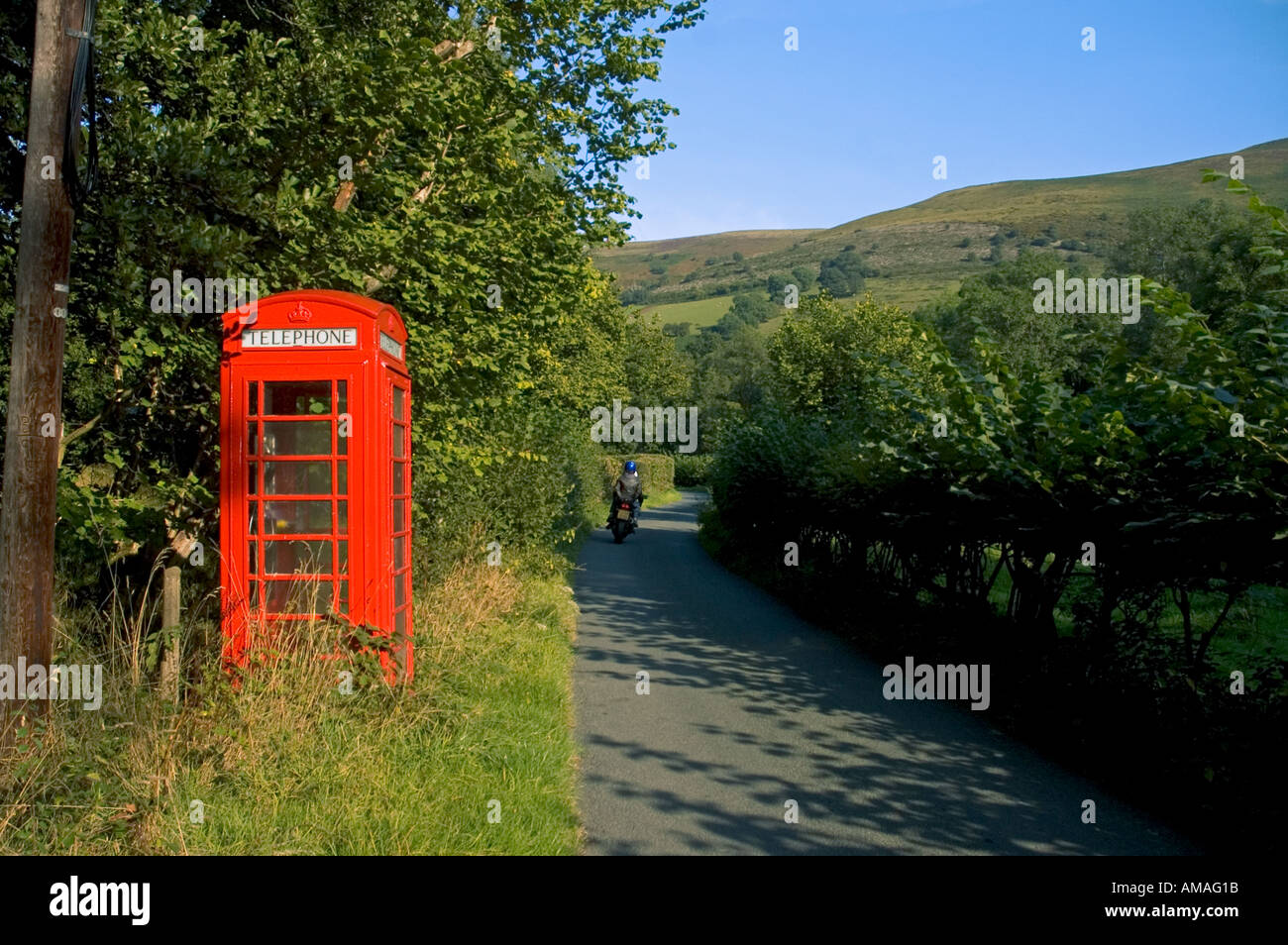 A rural red telephone box Powys, Wales, UK Stock Photo - Alamy
