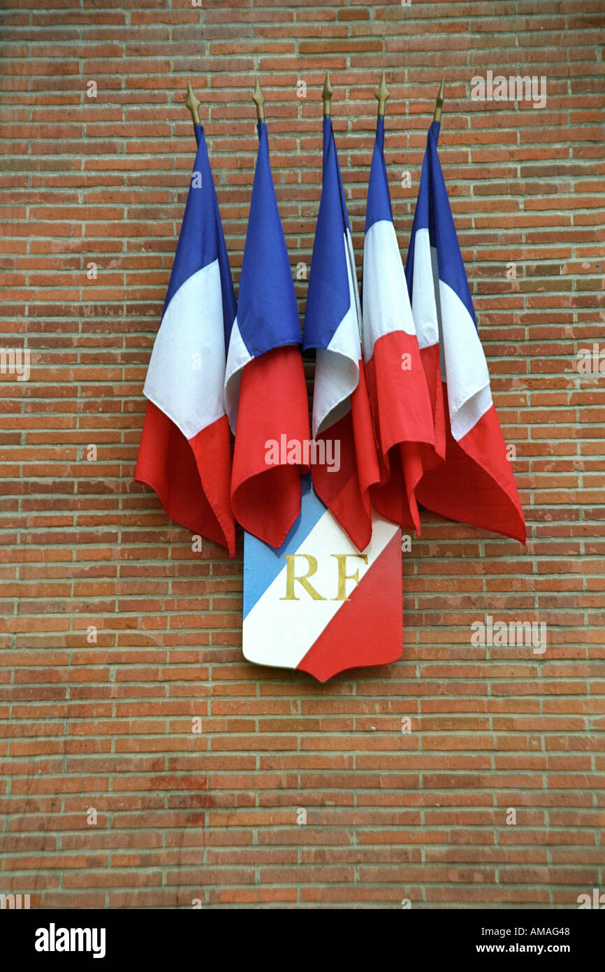 French flags France Stock Photo - Alamy