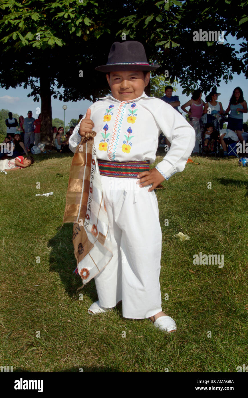 LITTLE PERUVIAN BOY IN TRADITIONAL FOLK DANCE COSTUME CARNAVAL DEL ...