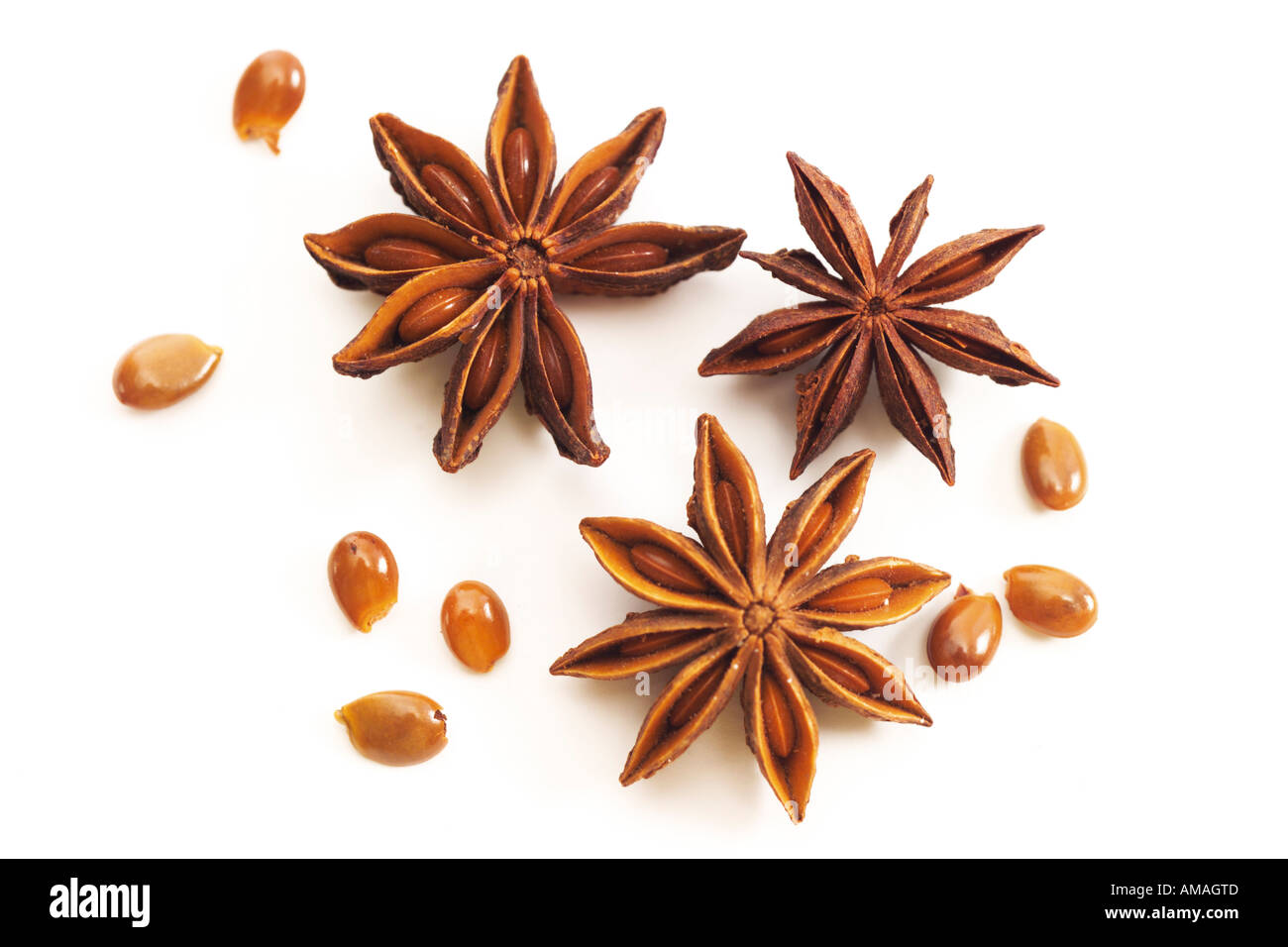 Anise star on white Cut Out Stock Images & Pictures - Alamy