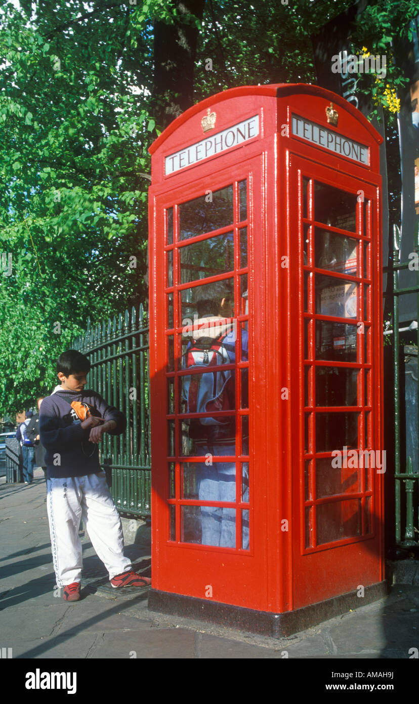 traditional telephone box in Greenwich in London Stock Photo - Alamy