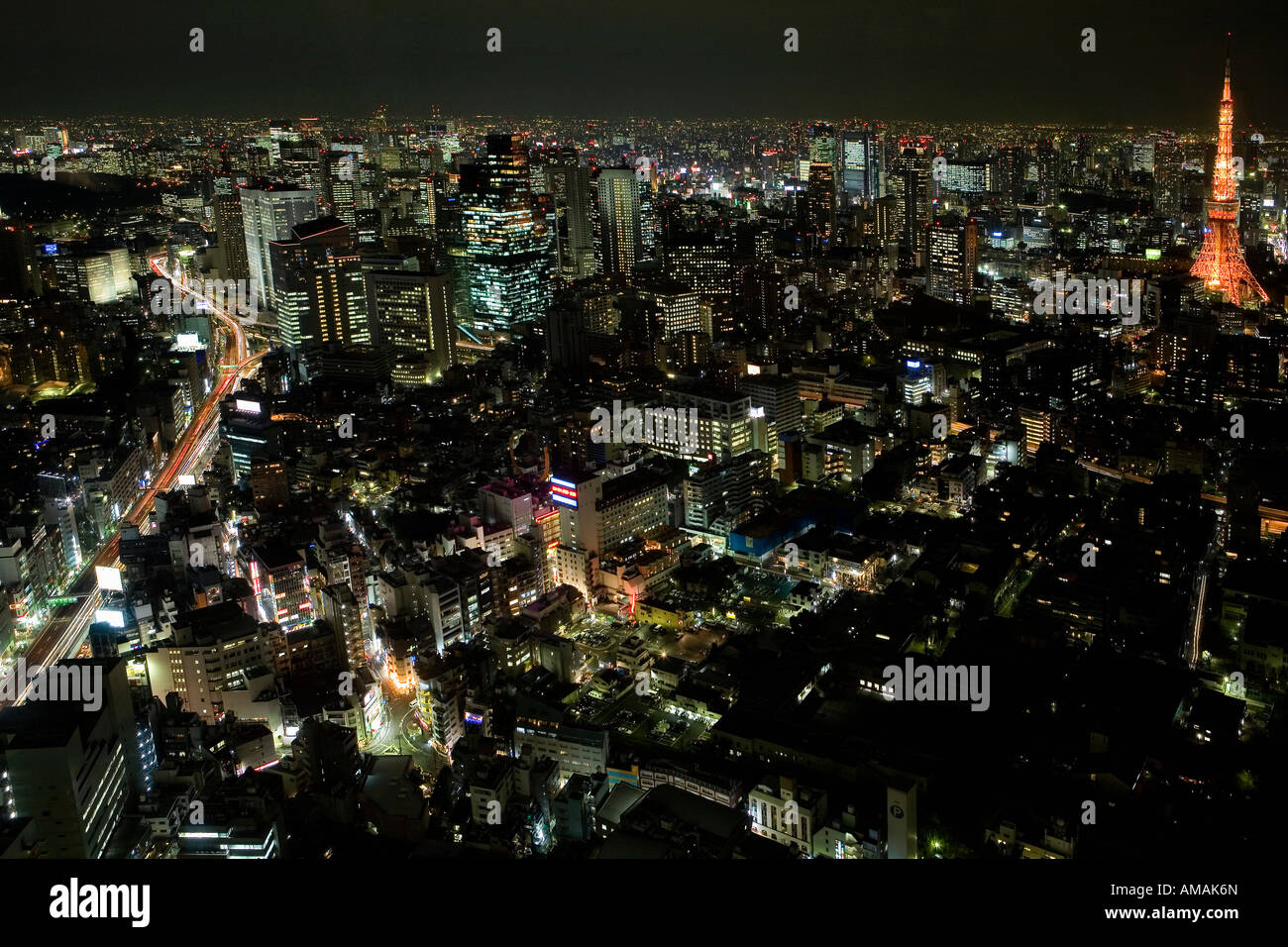 Cityscape at night Stock Photo - Alamy