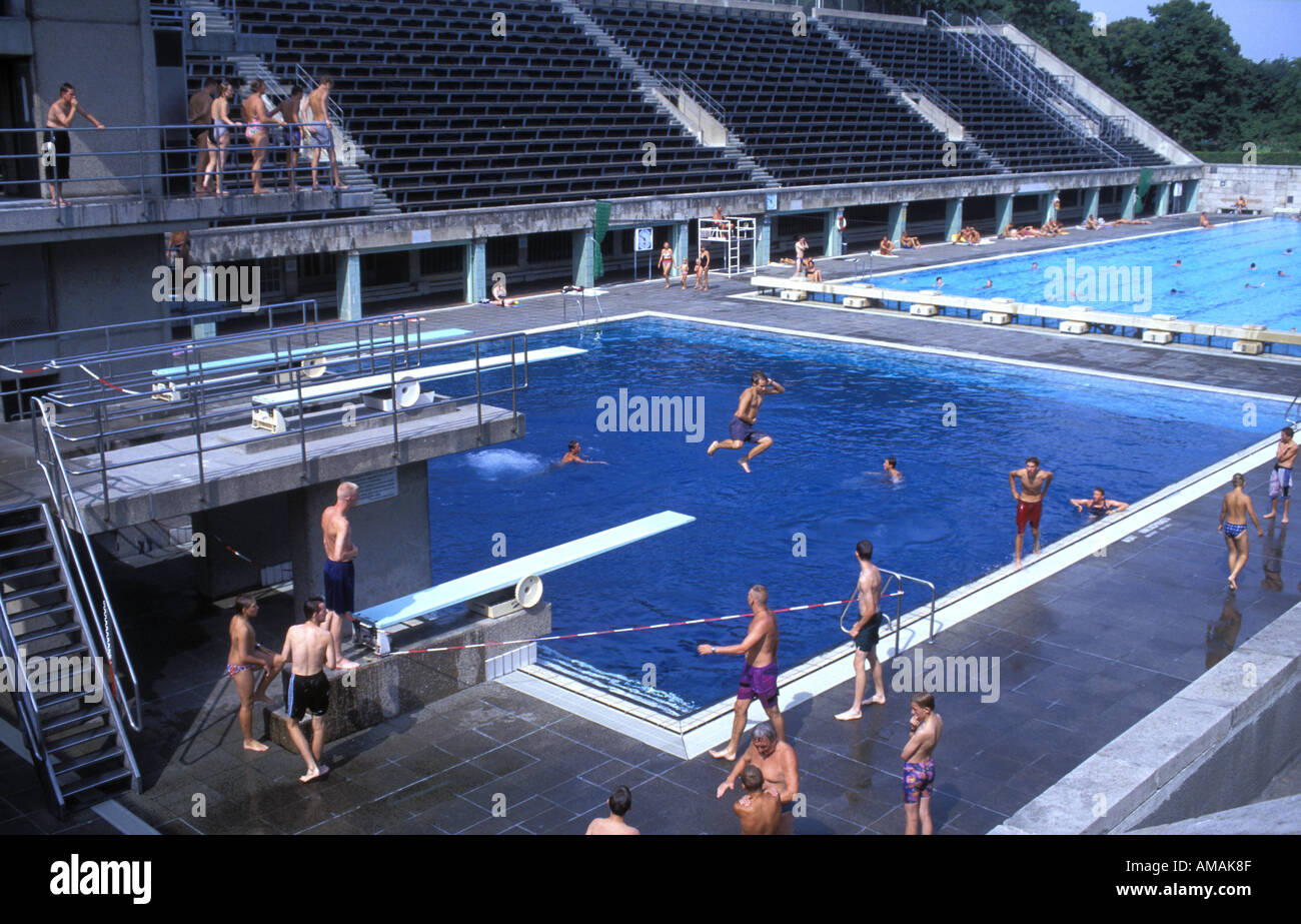Germany Berlin the swimming facilities at the Olympic Stadium Stock ...