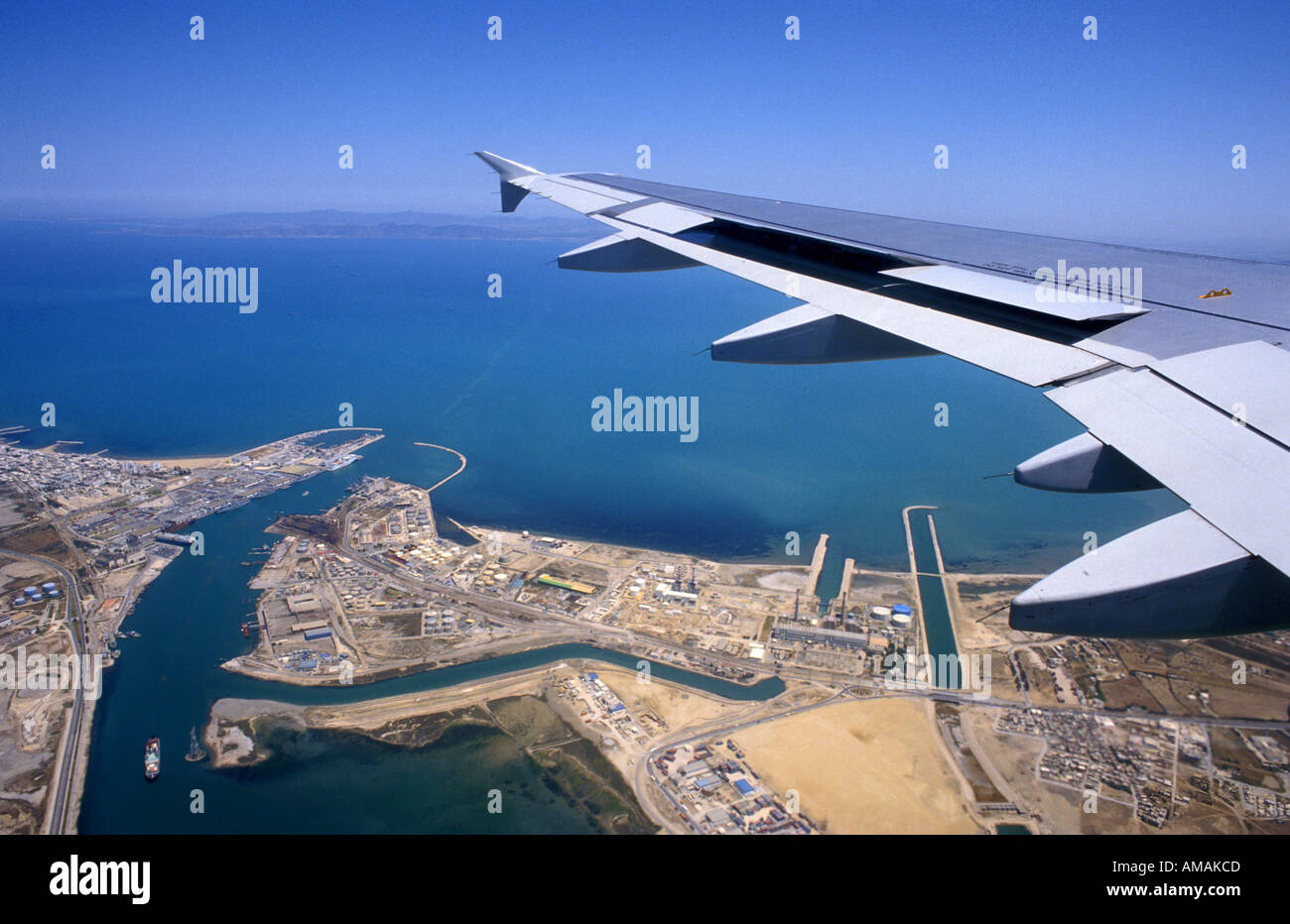 Tunisia Tunis aerial view of the port area Stock Photo - Alamy