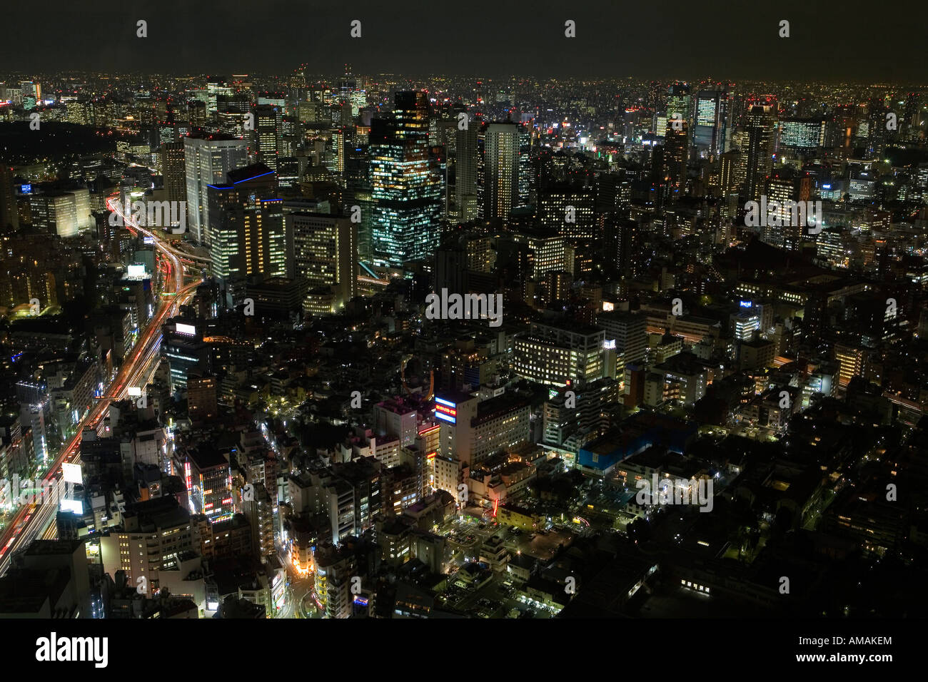 Cityscape at night Stock Photo - Alamy