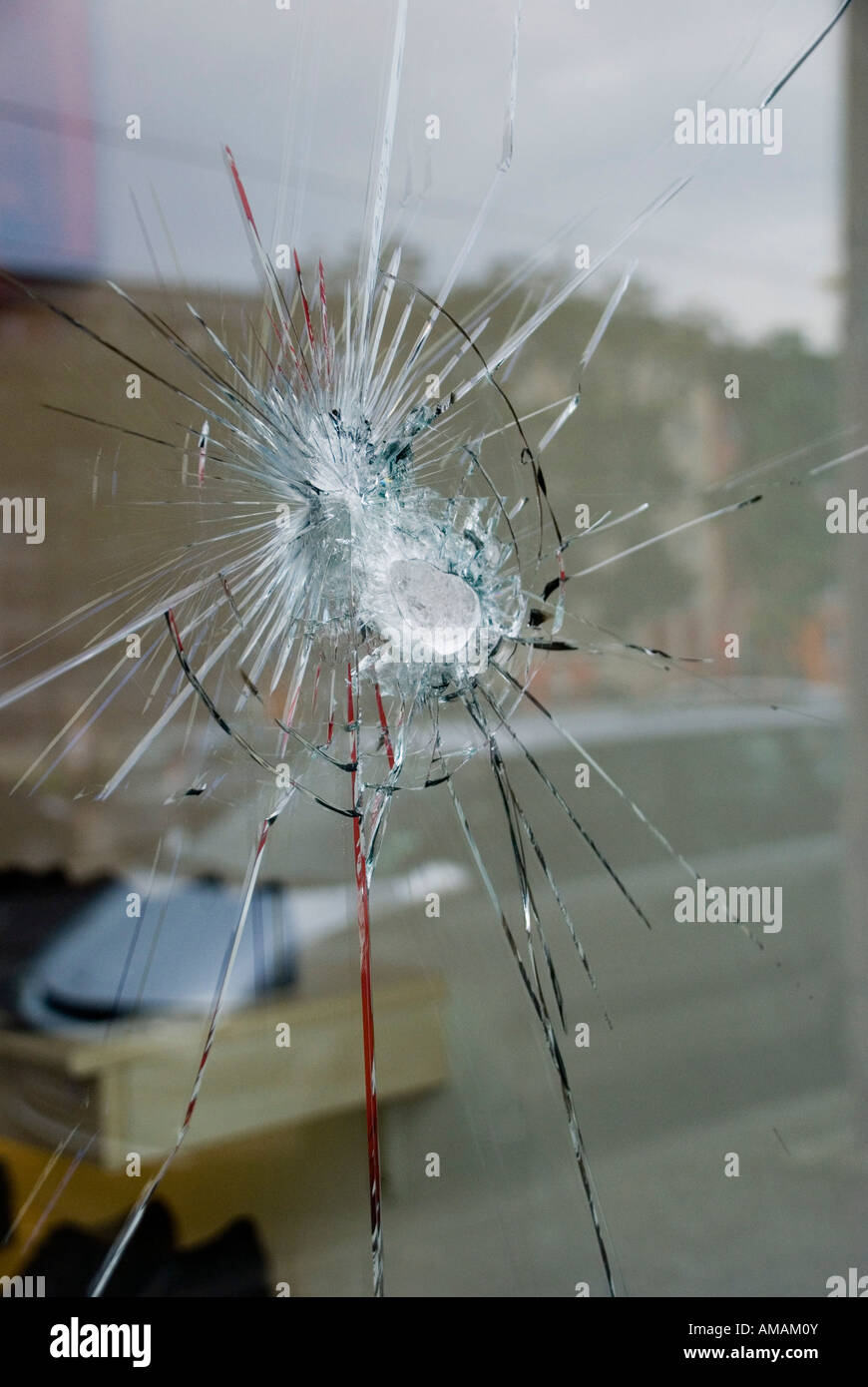A broken window Stock Photo - Alamy