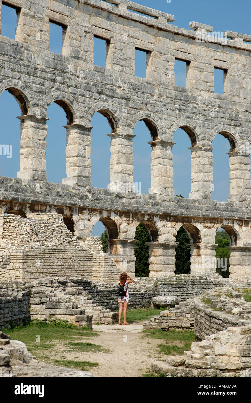Pula Roman Amphitheatre Stock Photo - Alamy