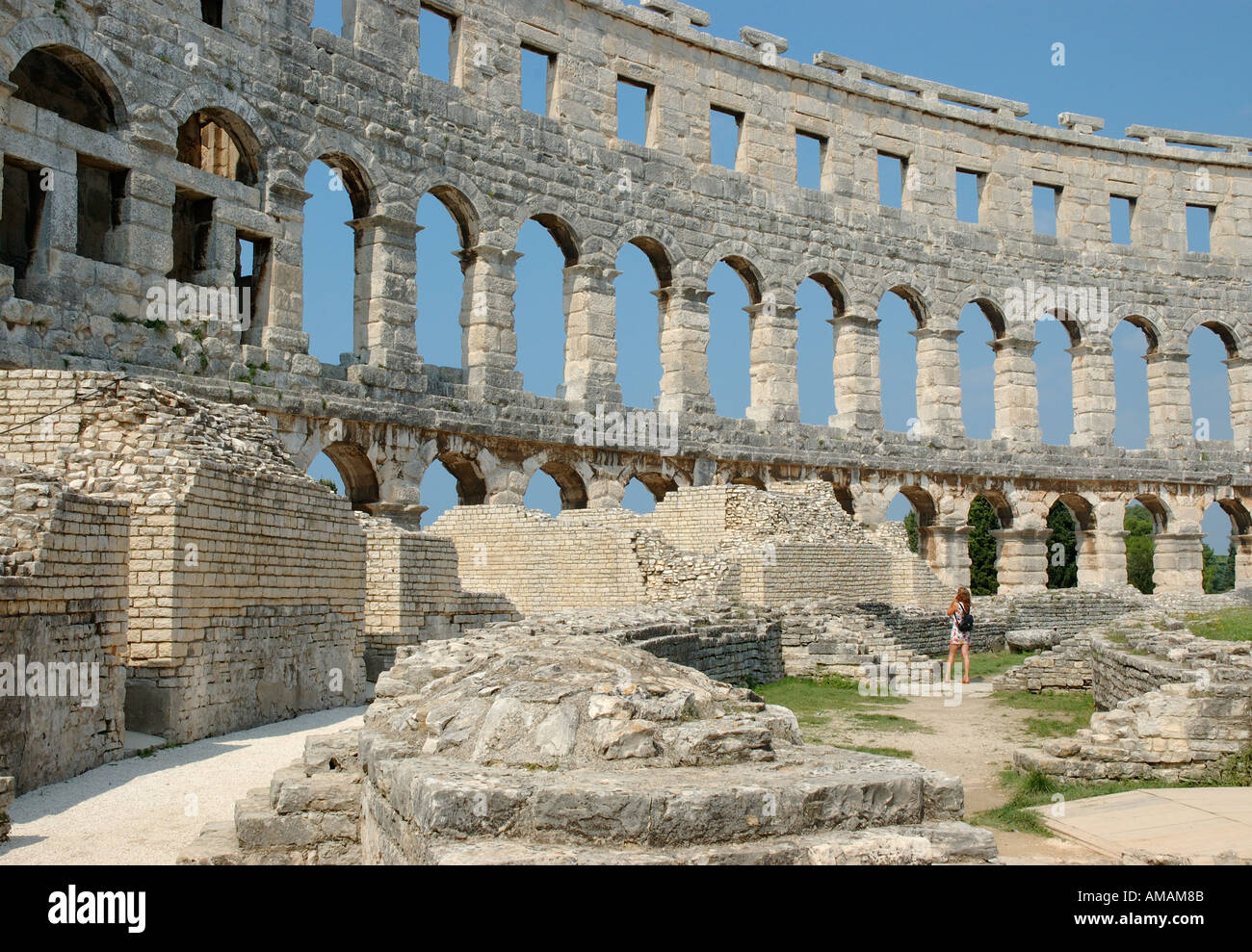 Pula Roman Amphitheatre Stock Photo - Alamy