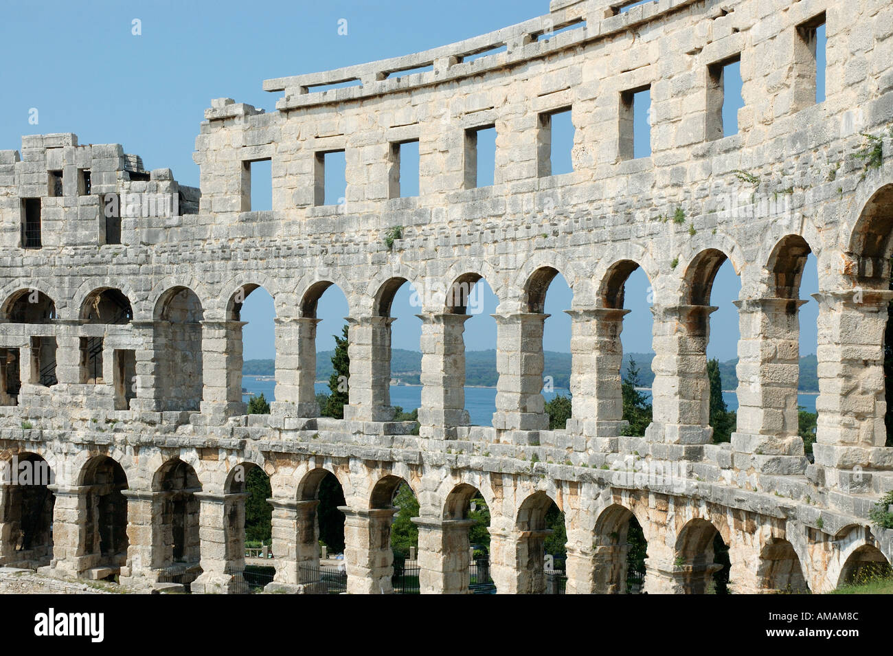Pula Roman Amphitheatre Stock Photo - Alamy