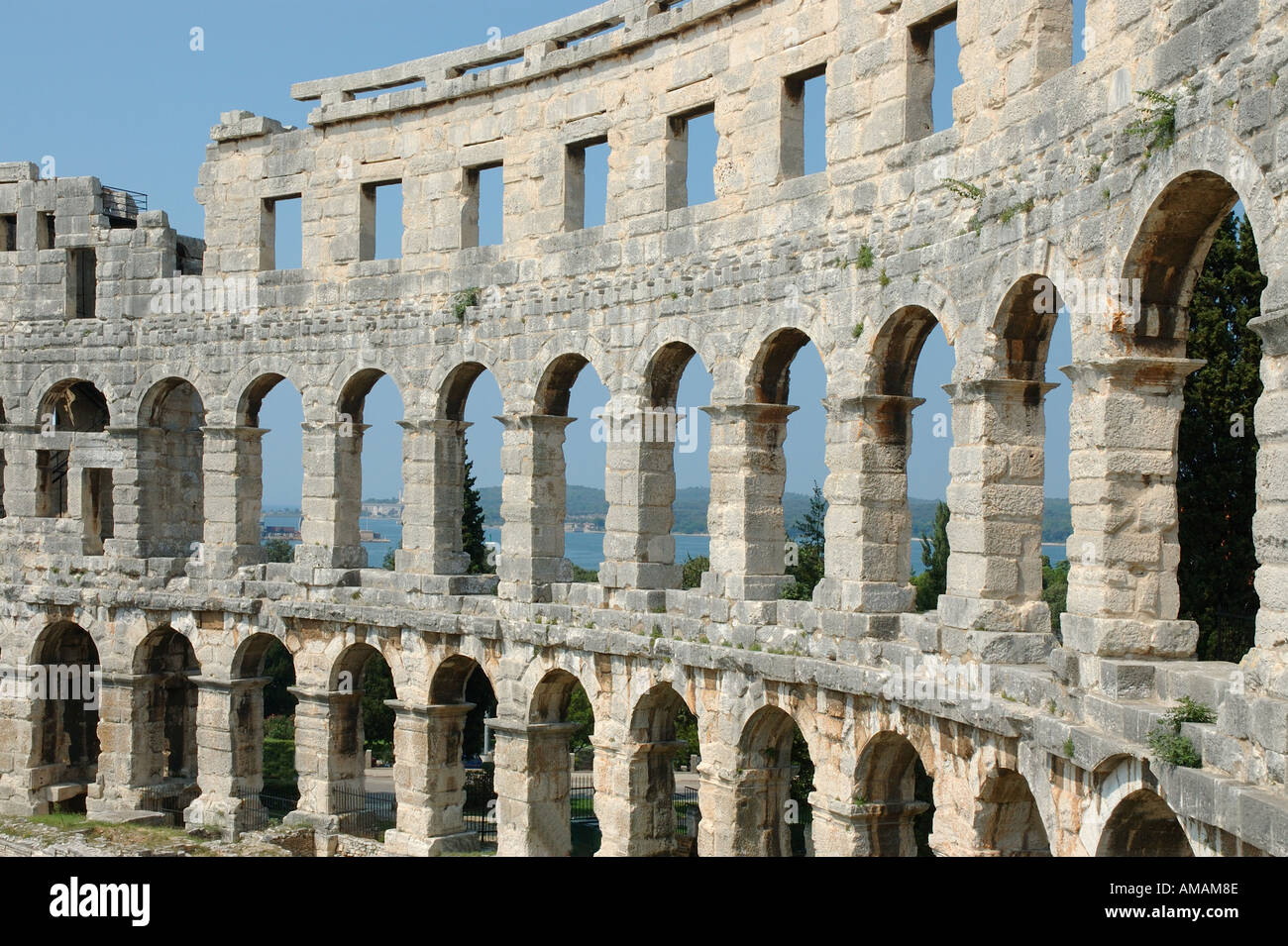 Pula Roman Amphitheatre Stock Photo - Alamy