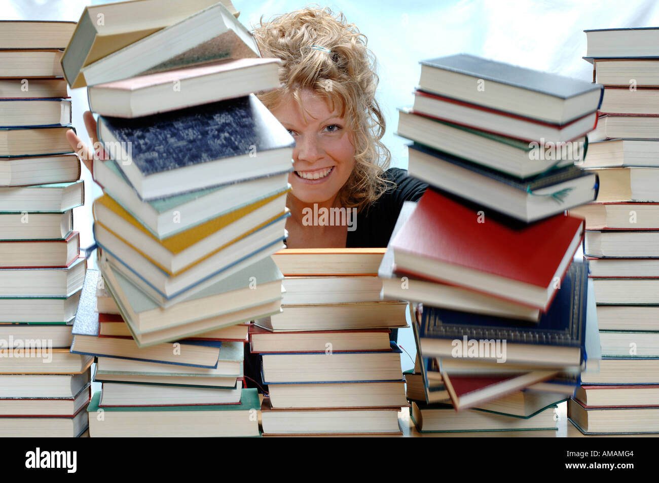 Book stacks messy hi-res stock photography and images - Alamy