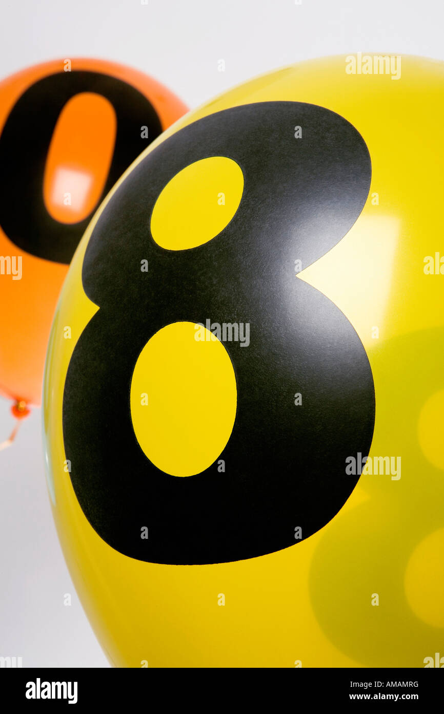 Balloons with numbers Stock Photo - Alamy