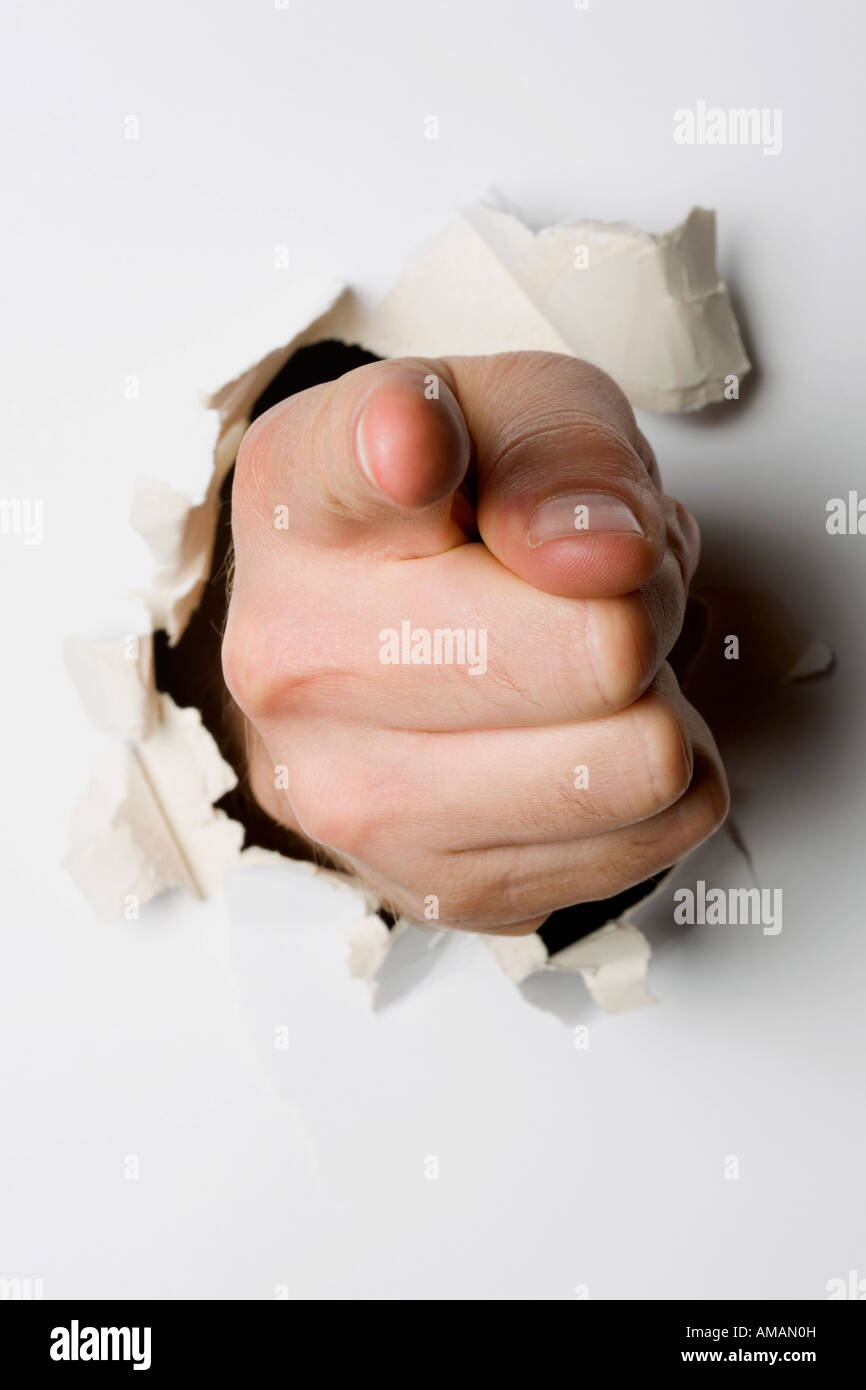 Fist through a wall hi-res stock photography and images - Alamy