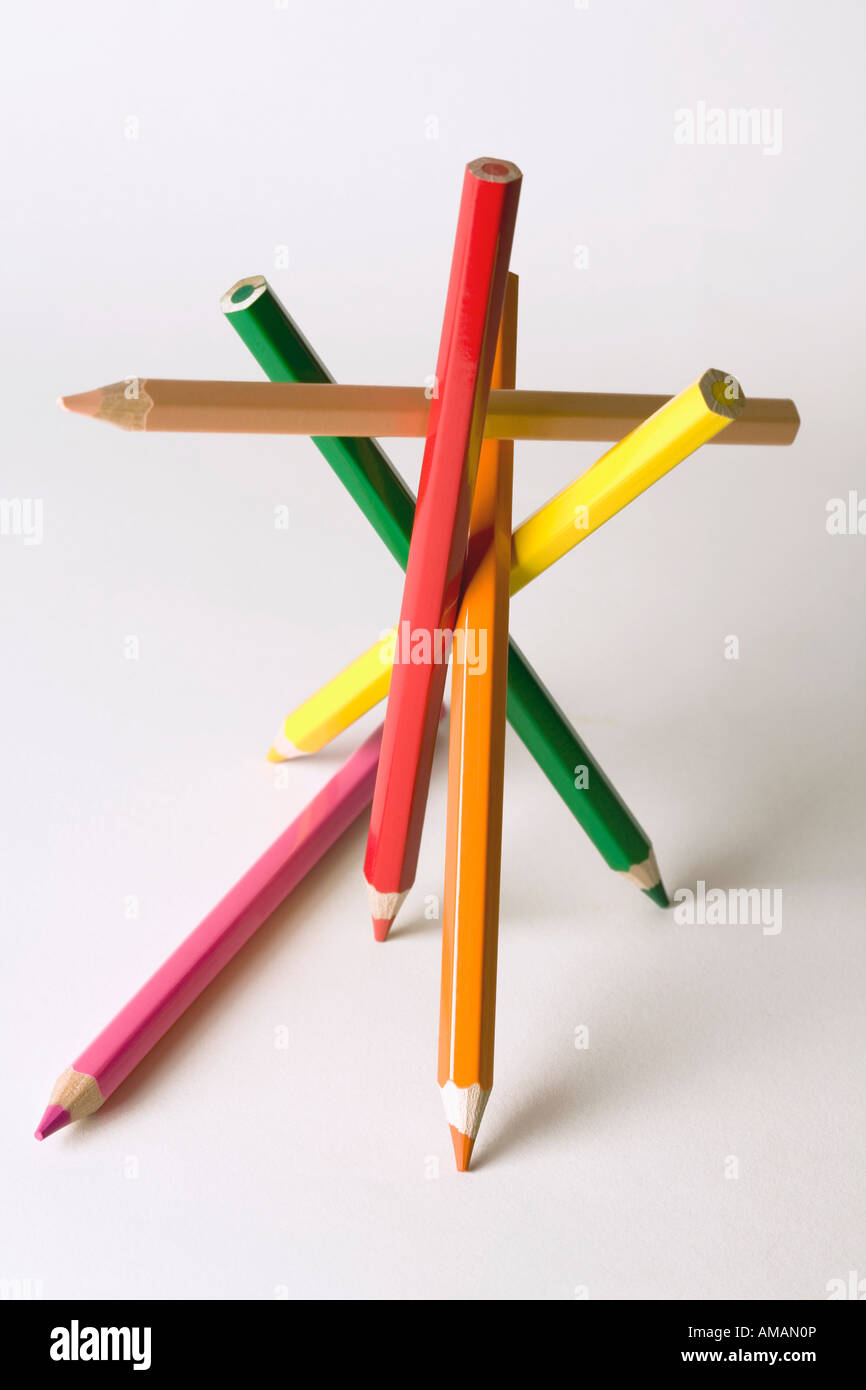 Red pencil pencils vertical still life hi-res stock photography and ...
