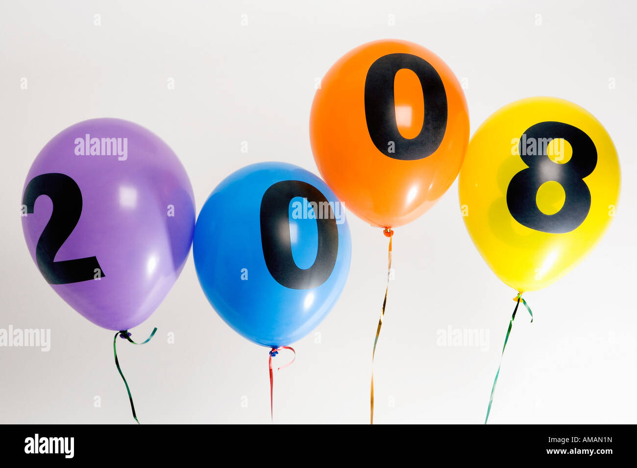 Balloons celebrating New Year Stock Photo - Alamy