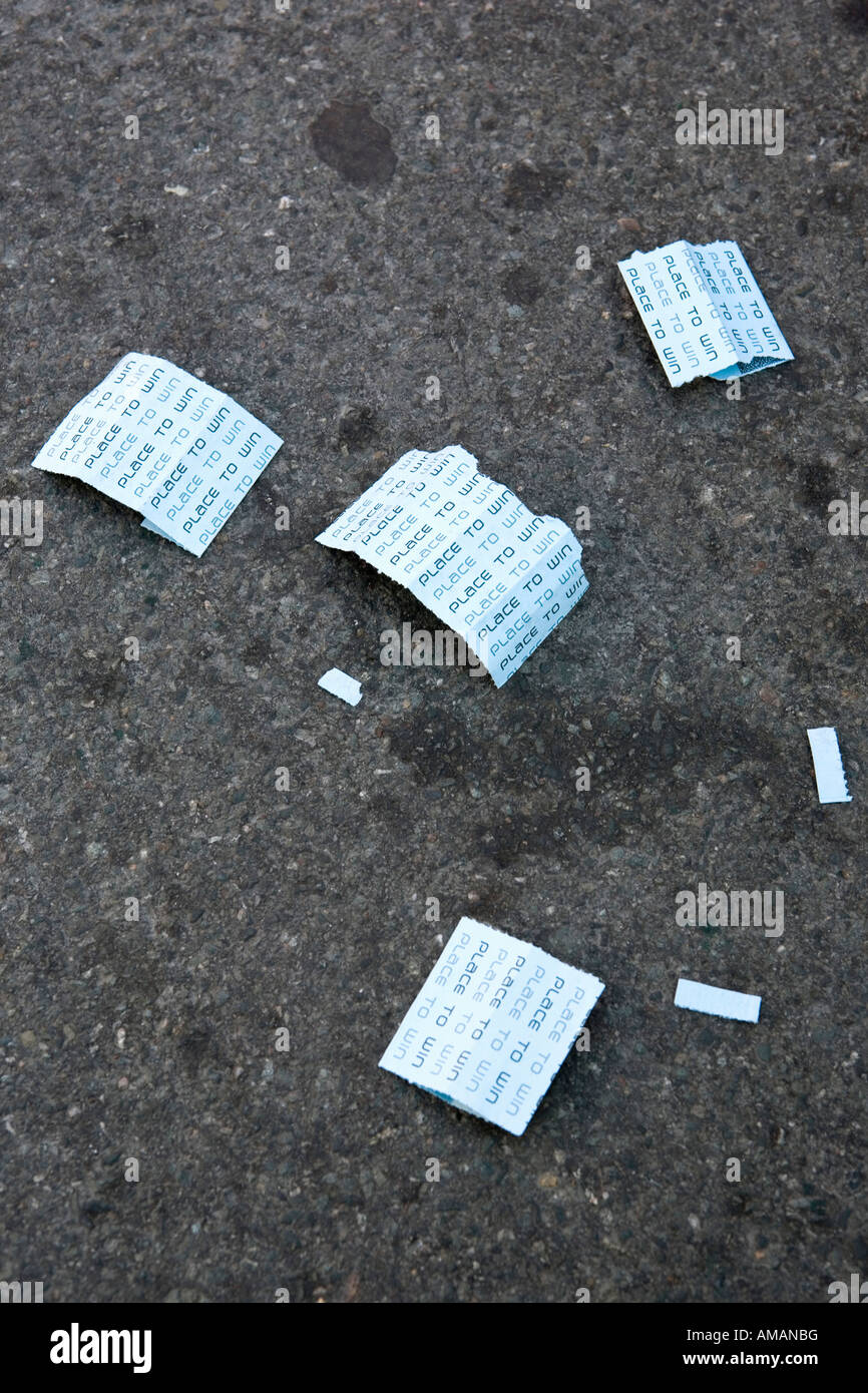 Raffle ticket on the street Stock Photo - Alamy