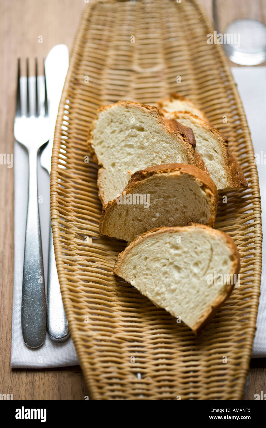 Close up of breads with wicker baskets hi-res stock photography and ...