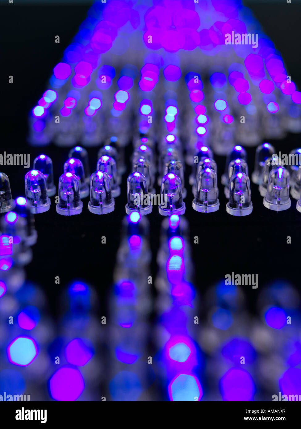 Blue LED, close-up, (selective focus Stock Photo - Alamy