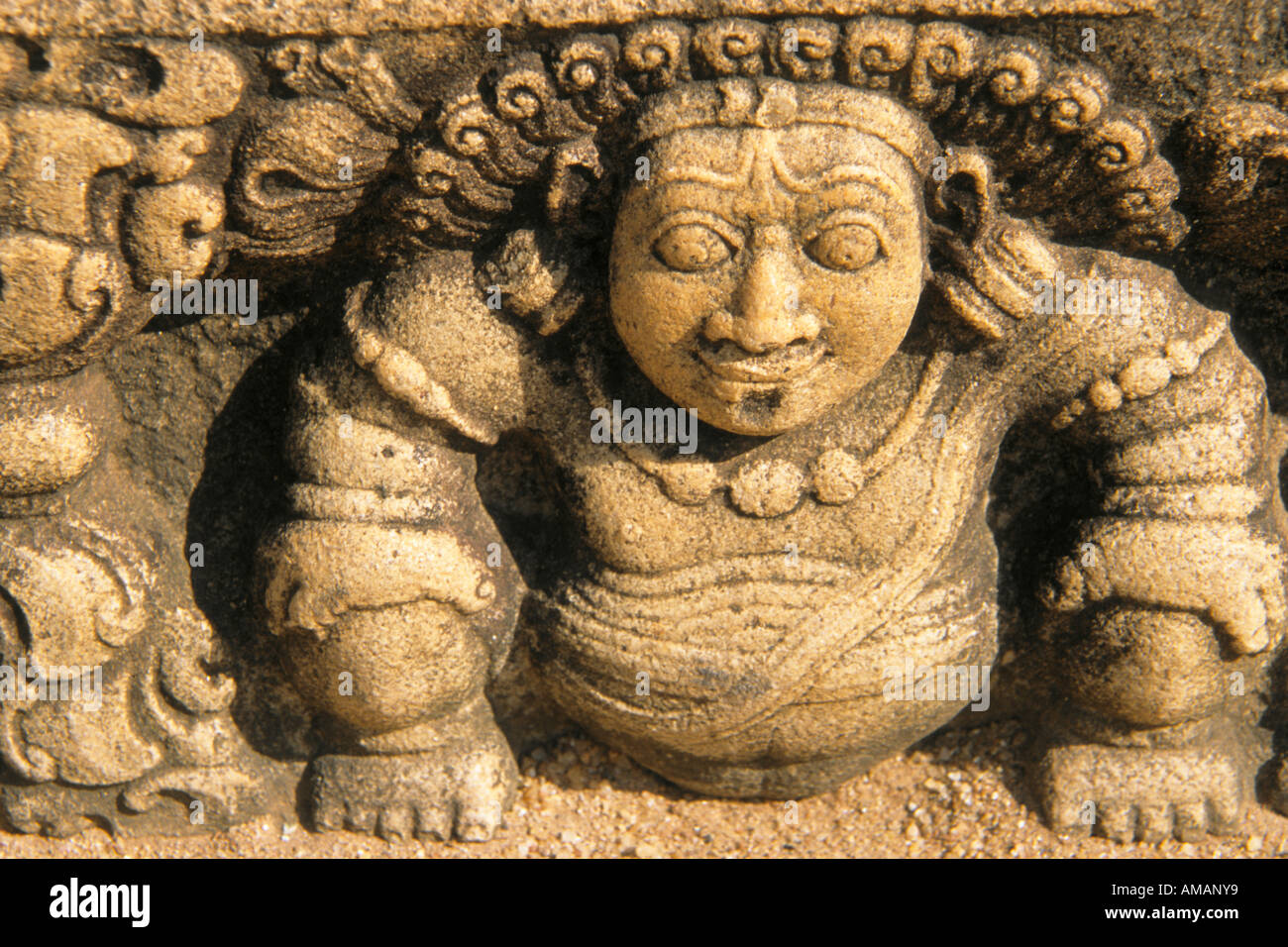 Sri Lanka Anuradhapura Mahasen s Palace carved steps detail Stock Photo ...