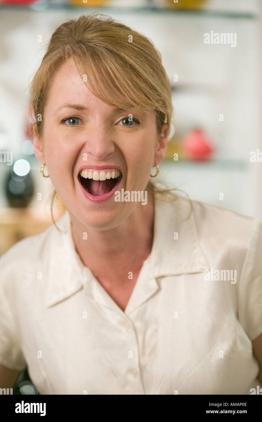 Shopper Store employee caucasian female mid 40s Stock Photo - Alamy