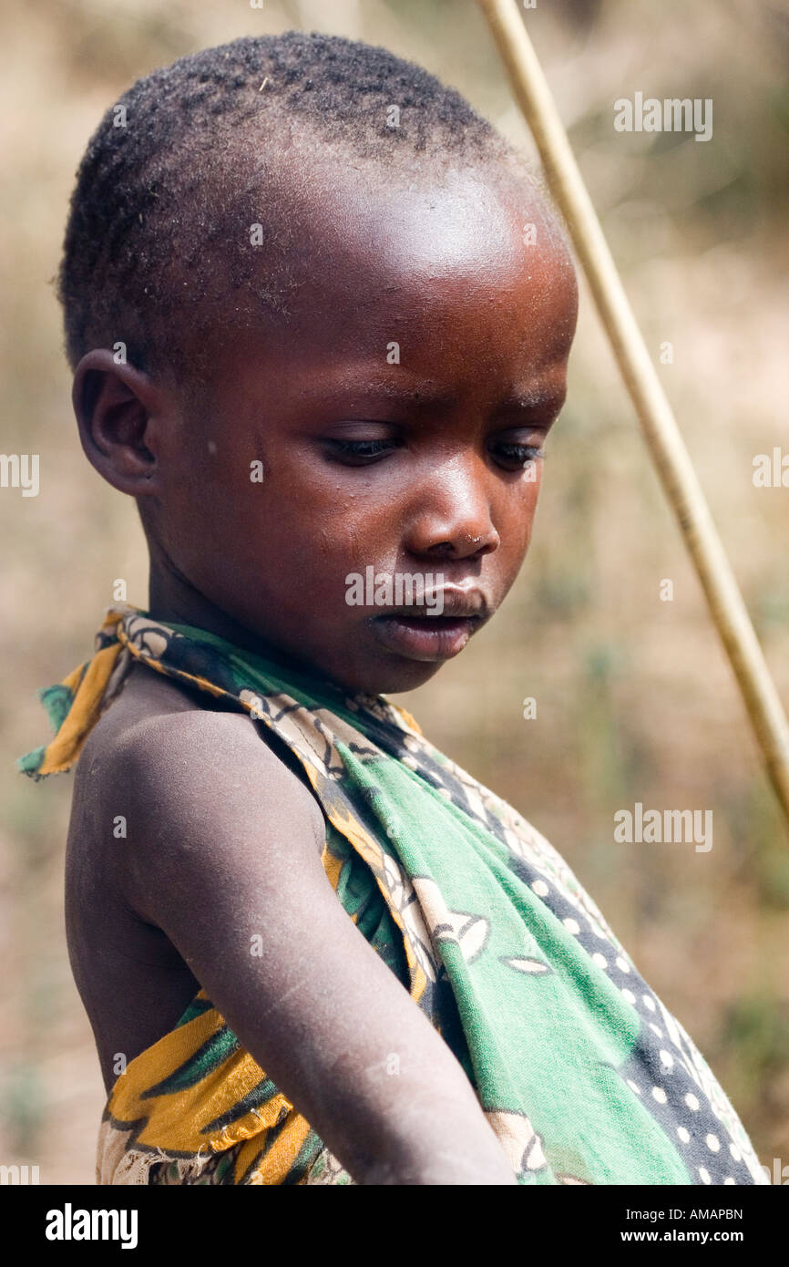 hadzabe tribe child portrait Stock Photo - Alamy