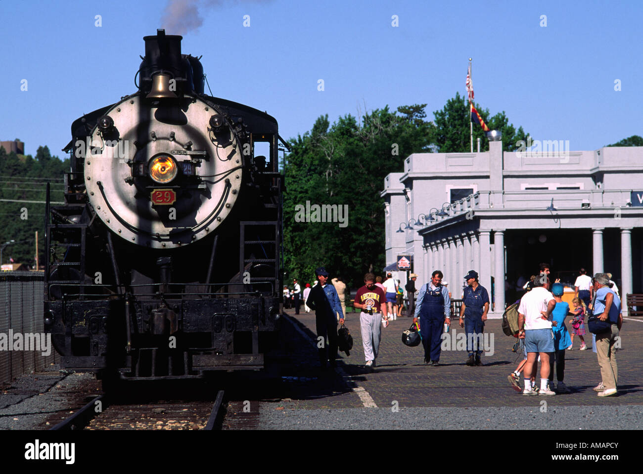 Steam engine scenic railroad Stock Photo - Alamy