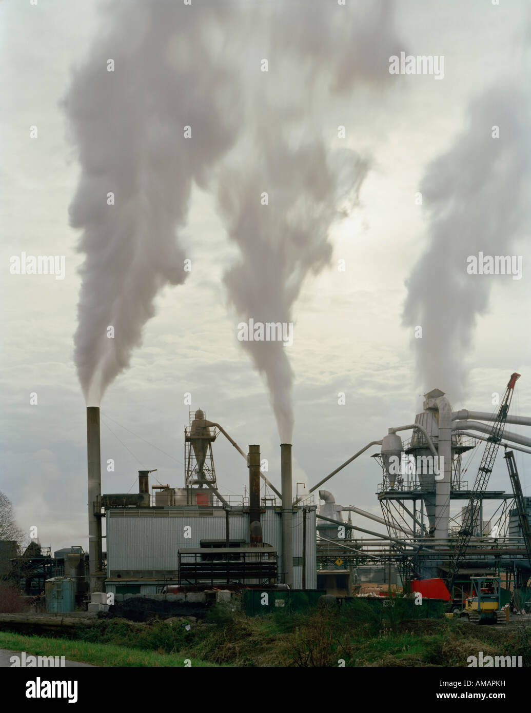 Factories in an industrial area Stock Photo - Alamy
