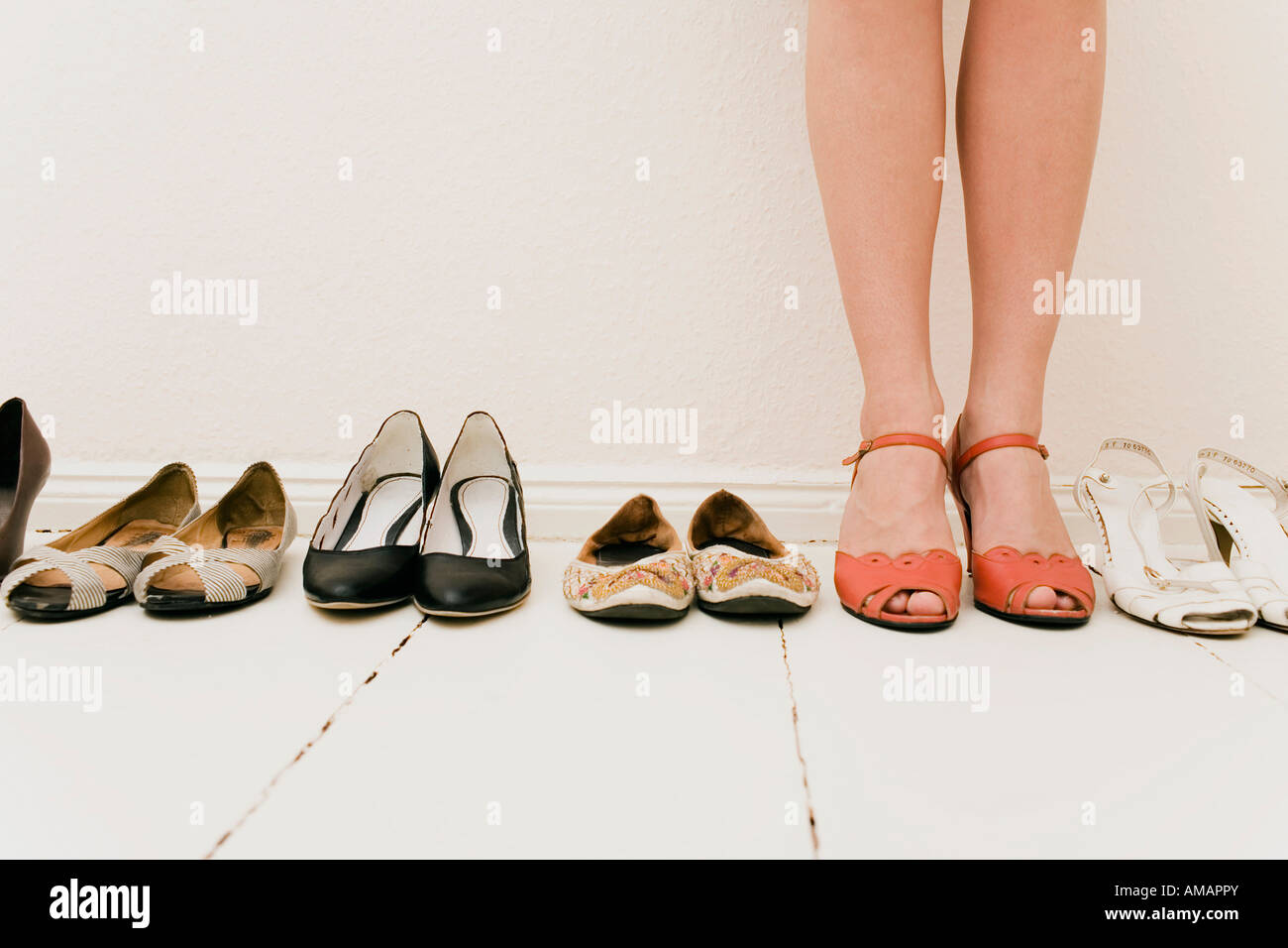 Shoes in a row Stock Photo - Alamy